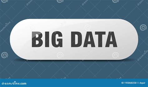 Big Data Button Big Data Sign Key Push Button Stock Vector