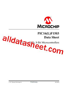 PIC16F1503 I MG Datasheet PDF Microchip Technology