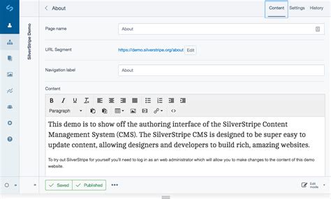 Editing Content Silverstripe Cms Documentation