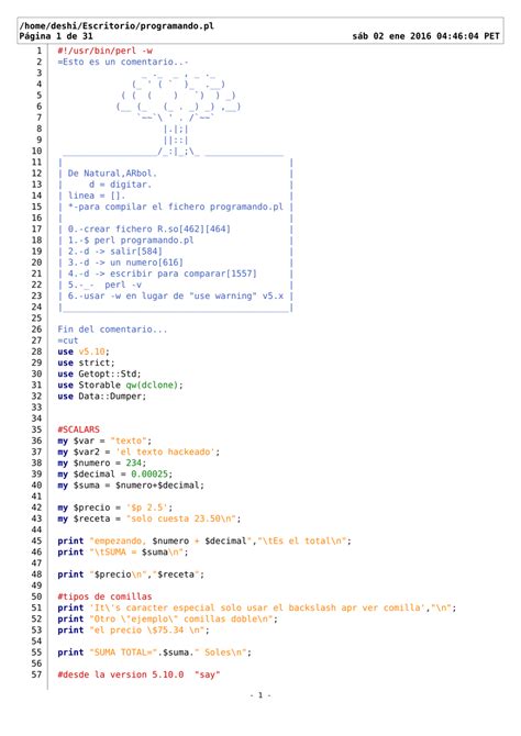 Pdf Tips Para No Tan Expertos Lenguaje De Programación Perl En Castellano