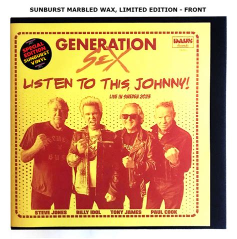 Generation Sex Listen To This Johnny Live In Sweden 2023 Vinyl