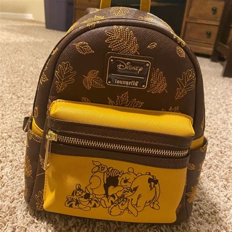 Loungefly Bags Loungefly Winnie The Pooh Brown And Yellow With Autumn Leaves New Poshmark