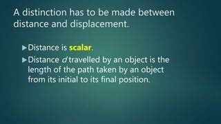 Motion Scalar And Vector PPTX Physics Science