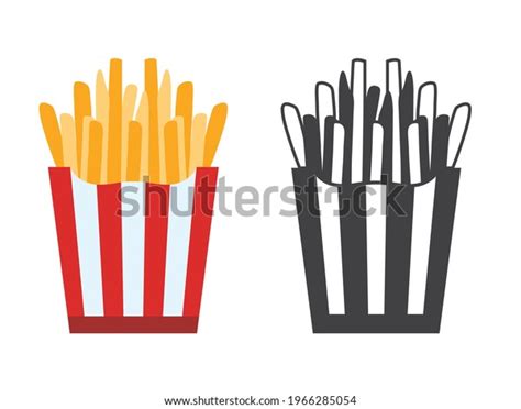 프렌치 프라이 기호 프렌치 프라이 아이콘 스톡 벡터로열티 프리 1966285054 Shutterstock