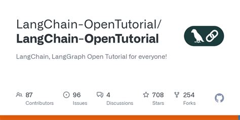 Github Langchain Opentutoriallangchain Opentutorial Langchain Langgraph Open Tutorial For