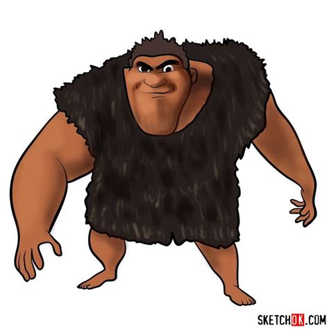 How To Draw Grug Crood Drawings Cartoon Easy Drawings