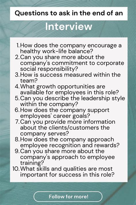 mastering the art of interview closure top questions to ask at the end 🌟 em 2024