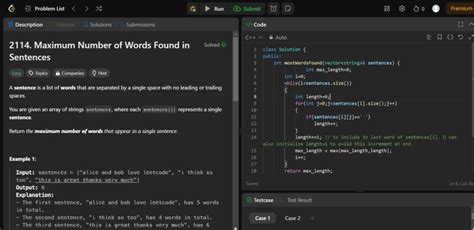 Day 10 Of Leetcode Challenge Number Of Words In A Sentence Rakshanaa