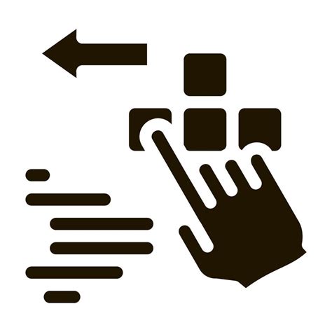Push Game Controller Button Icon Vector Glyph Illustration 17496121