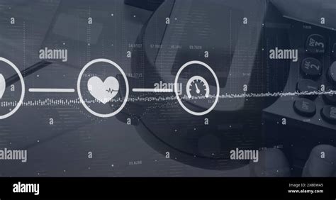 Image Of Connections With Tech Icons Over Diverse Financial Data And