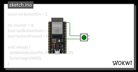 Bài tập 3 2 Đếm số lần nhấn nút và gửi qua Serial Wokwi ESP32 STM32