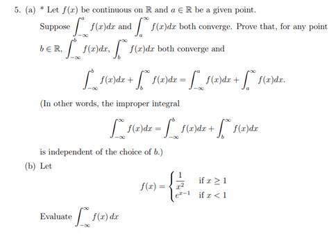 Solved A Let F X Be Continuous On R And A R Be A Chegg Com