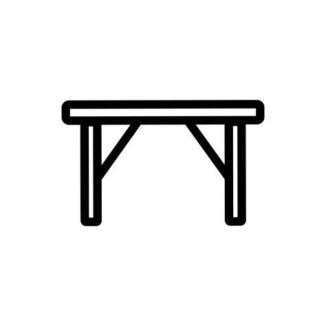 Table Icon Vector Isolated Contour Symbol Illustration 9795531 Vector Art At Vecteezy
