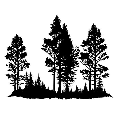 Nature Treeline View Instant Download SVG PNG DXF Files