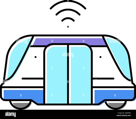 Automated Transport Color Icon Vector Illustration Stock Vector Image