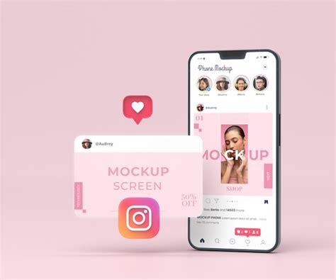 Premium Psd Social Media Application Interface Mock Up On Smartphone