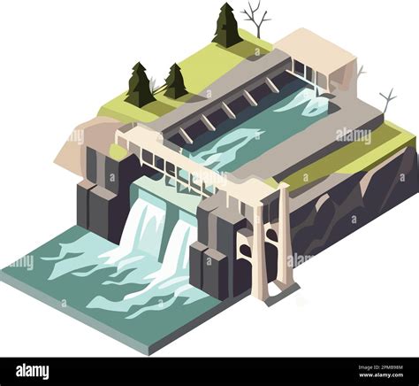 Icon Water Dam Architecture Modern Stock Vector Image And Art Alamy