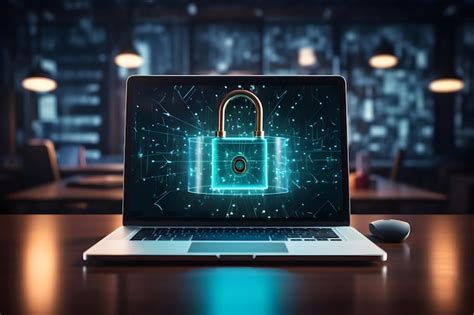 Premium Ai Image Safeguarding Imaginary Padlock Protecting Screen Ai Generated Art