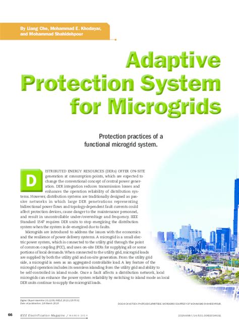 Pdf Adaptive Protection System For Microgrids Protection Practices Of A Functional Microgrid