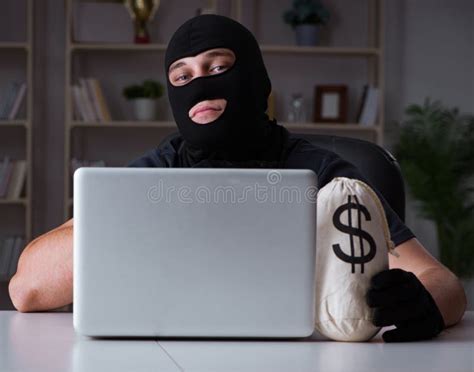 Hacker Hacking Computer Late At Night Stock Image Image Of Business