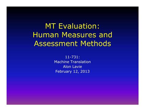 pdf mt evaluation human measures and assessment methodsdemo clab cs