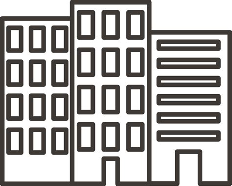 Building Outline Icon Building Vector Icon On White Background