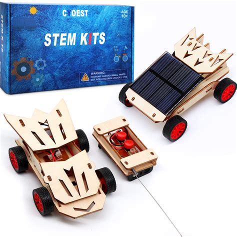Buy 2 Set Stem Kitsolar Model Car Building Project Science Experiment Assembly 3d Wooden Puzzle
