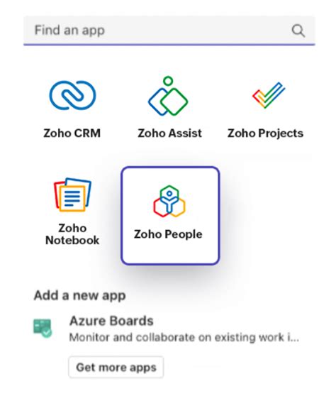 microsoft teams integration zoho people