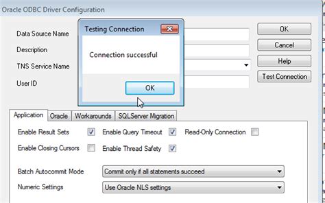 Oracle Odbc Data Source Connection Successful But Tns Unresolved In