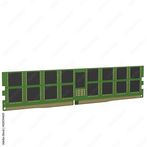 3d Rendering Illustration Of A Ddr5 Ram Memory Module Stock
