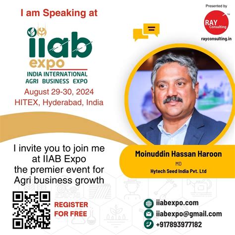 Ray One Agri Consulting Llp On Linkedin Meet Moinuddin Hassan Haroon