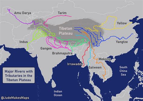 Indus And Ganges River On World Map