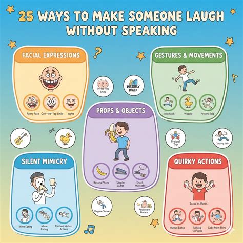 25 Ways To Make Someone Laugh Without Speaking Fun And Creative Ideas