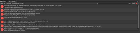 my unity build keeps failing first time running into this problem subshader r unity3d