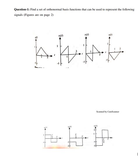 Solved Question 1 Find A Set Of Orthonormal Basis Functions
