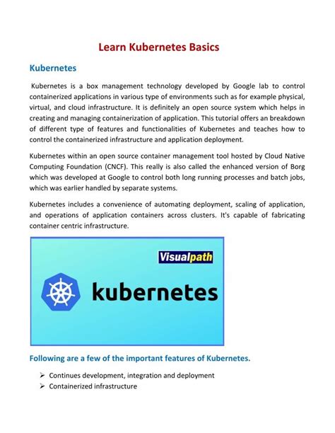 Introduction To Kubernetes Architecture And Its Components Artofit