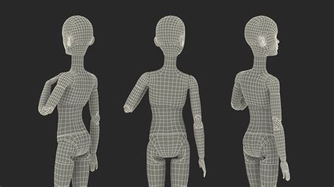 裸体芭比娃娃 D模型 ds blend c d fbx max ma lxo obj Free D