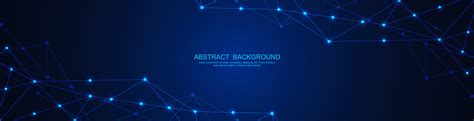 추상적인 다각형 배경과 점과 선을 연결하는 웹 사이트 헤더 또는 배너 디자인 글로벌 네트워크 연결 텍스트에 대한 신경질 배경과 공간을 가진 디지털 기술 배경 주제에 대한