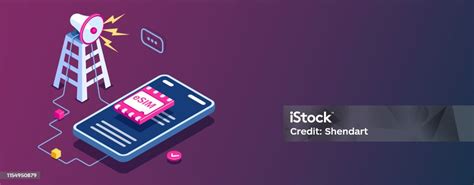 Esim 카드 칩 기호입니다 Gsm 타워 개념입니다 미래의 프로젝션 Sim 카드입니다 현대 통신 기술 웹 배너 인포 그래픽 영웅 이미지에 사용할 수 있습니다 평면