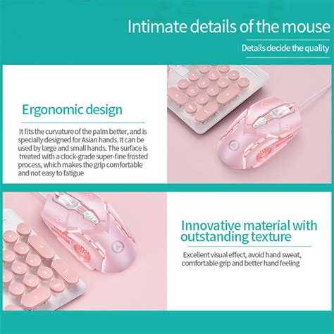 Nixxos Backlit Gaming Keyboard Punk Manipulator Feel Wired Keyboard Mouse Set Office Game Usb