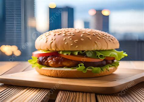 큰 햄버거 패스트 푸드 배경 이미지 버거 음식 배경 배경 일러스트 및 사진 무료 다운로드 Pngtree