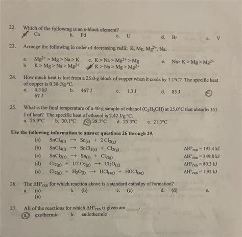Solved Which Of The Following Is An S Block Element Ca Chegg Com