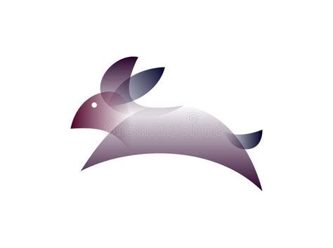 Vector Rabbit In Gradient Style Digital Art Stock Vector Illustration Of Sign Simple 208758406
