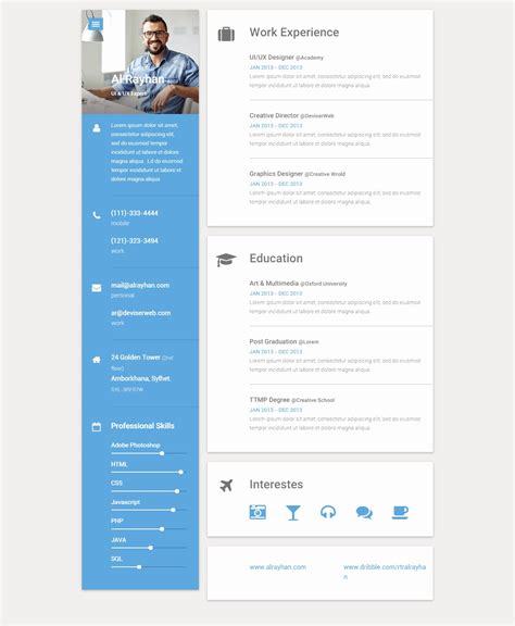 Html5 Resume Template Free Shooters Journal
