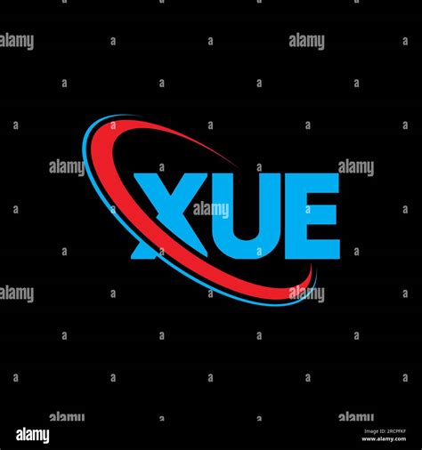 Xue Logo Xue Letter Xue Letter Logo Design Initials Xue Logo Linked With Circle And Uppercase