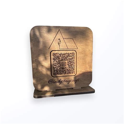 ستاند رقمي خشب بشكل مربع Smartap