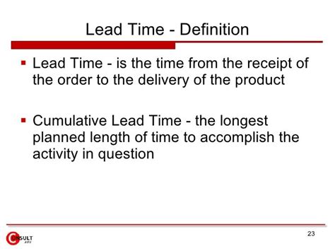 Smed Setup And Lead Time Reduction