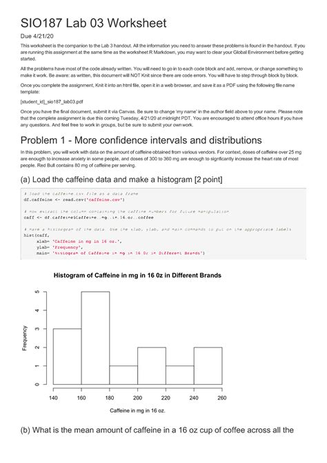 Lab 3 Lab 3 Sio187 Lab 03 Worksheet Due 421 This Worksheet Is The