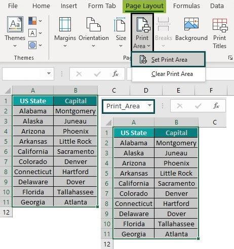 Print Area In Excel What Is It Examples How To Set Change Worksheets Library