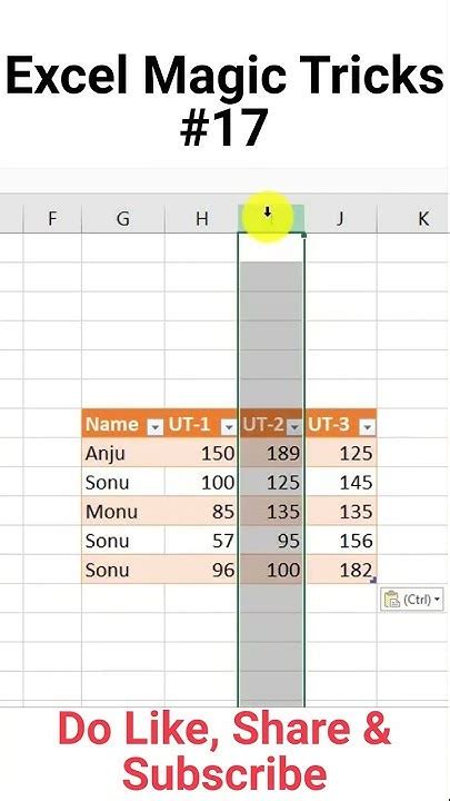 Shorts Excel Tips And Tricks 17 Learn Magic Tricks In Excel